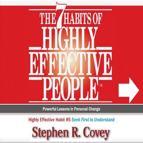 Habit 5 of 7 habits of highly effective people stephen covey | PPT