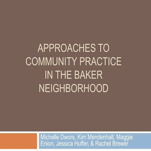 Approaches to Community Practice | PPTX