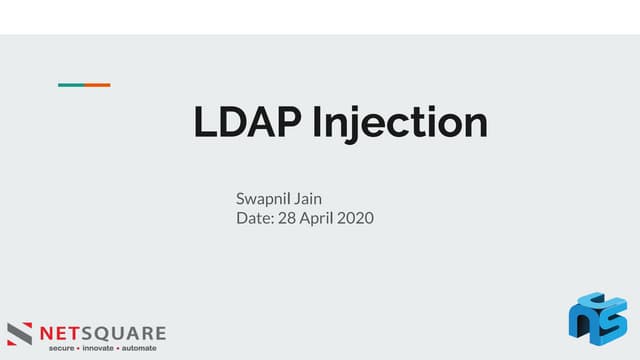 Ldap Injection Pdf Programming Languages Computing 1341