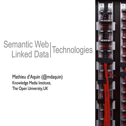 Semantic Web Linked Data Technologies Pdf Web Design And Html Internet