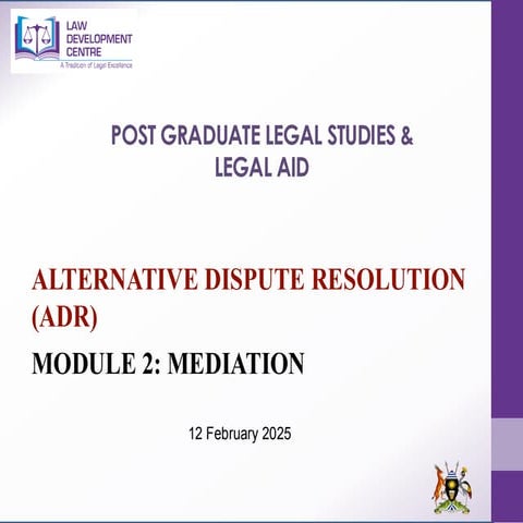 Alternative Dispute Resolution (ADR) | PPTX