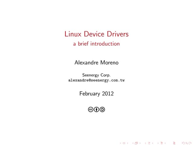 Brief Intro To Linux Device Drivers Ppt