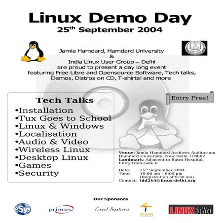Linux Demo Day 2004, poster | PDF