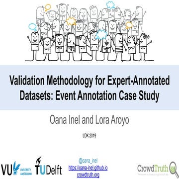 LDK2019: Validation methodology for expert-annotated datasets: Events ...
