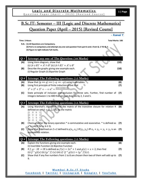 [Question Paper] Computer Graphics (Revised Course) [June / 2016] | PDF