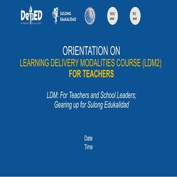 LDM2 for Teachers Powerpoint Presentation | PPTX