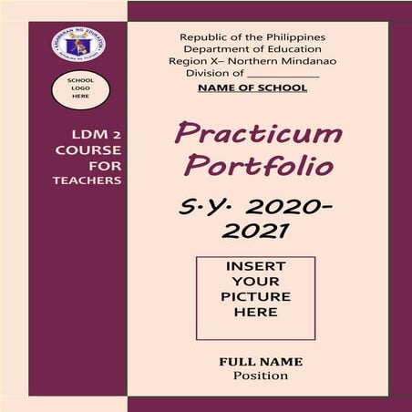 LDM PRACTICUM PORTFOLIO EDITABLE.pptx | Video Production | Content ...