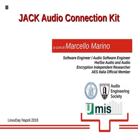 [LDNA2018] - JACK Audio Connection Kit: la tua Patchbay virtuale! | PPT