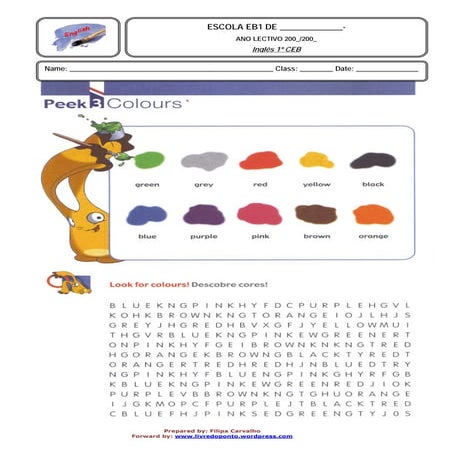 Ld P[1].Colours.Word Activities | PDF | Daycare and Pre-School | Parenting