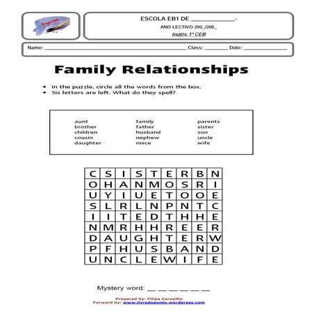 Ld P[1].Family.Relationships.Word Search | PDF