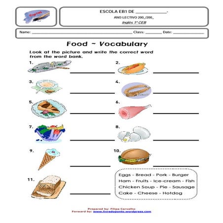 Ld P[1].Food.Word Activities2 | PDF