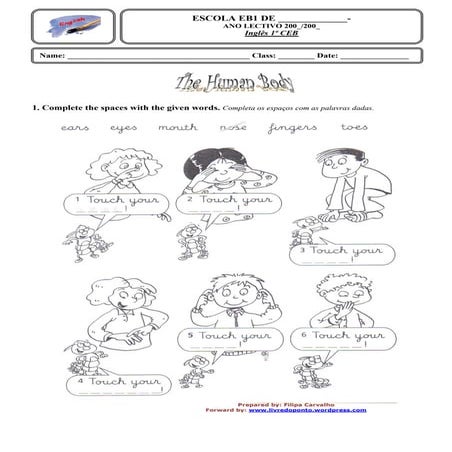 Ld P[1].Human Body.Word Activities2 | PDF