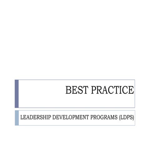 Ldp best practice open | PPTX