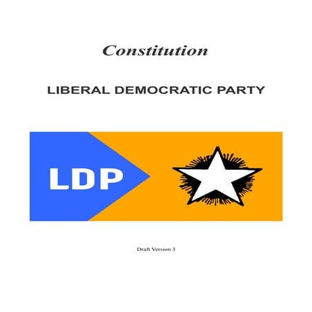 Liberal Democratic Party (LDP) - Constitution draft version | PDF