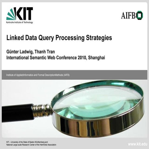 Linked Data Query Processing Strategies Ppt 