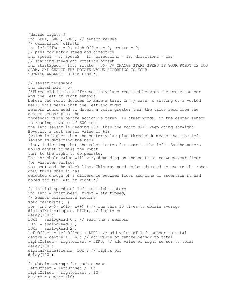 Ldr based line follower robot