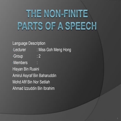 Lds non-finite verbs | PPT