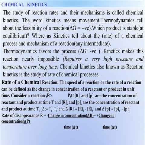 Chemical kinetics | PPT