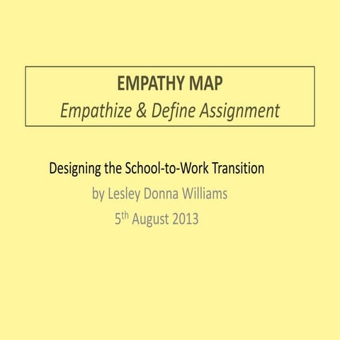 LD Williams, Empathy Map: empathize & define assignment | PPT