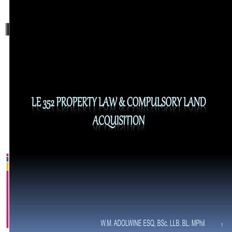 LE 352 (Lecture 1) Restrictions & Regulation of Land Development.pptx
