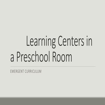 Learning centers | PPTX
