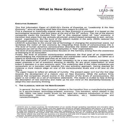 What is new economy | PDF