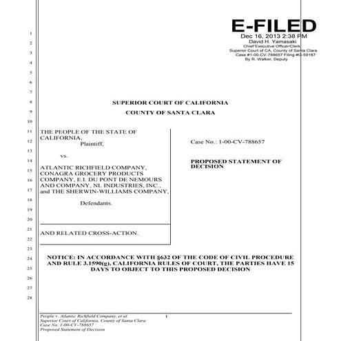 California Lead Paint Case Verdict | PDF