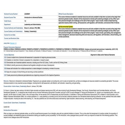 LEAD6001 - Introduction to Advanced Stud | PDF