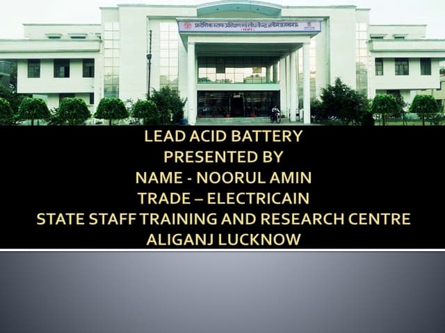 Lead storage battery | PPTX