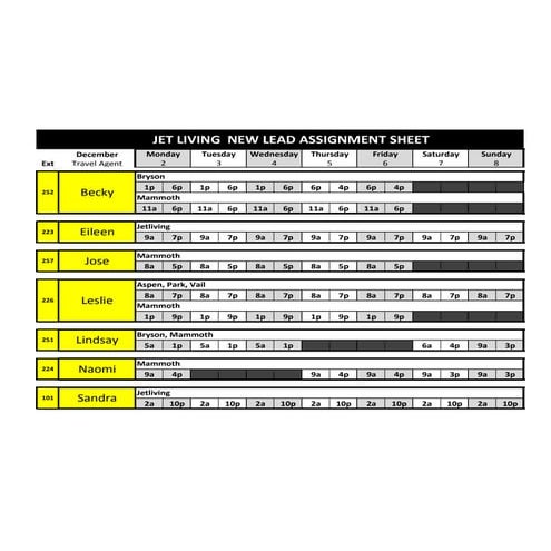 Lead assignment sheet | PDF | National & Civic Holidays | Holidays