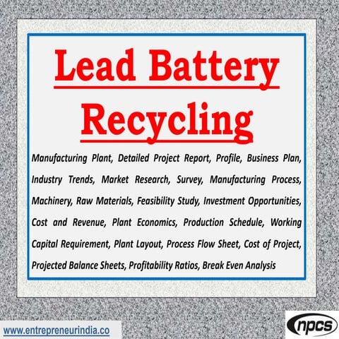 Lead Battery Recycling | PPT