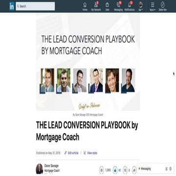 THE LEAD CONVERSION PLAYBOOK slides by Mortgage Coach | PPTX