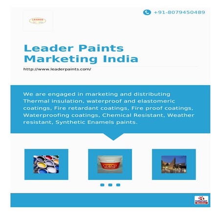 Leader Paints Marketing India. Pune, Thermal Insulation | PDF