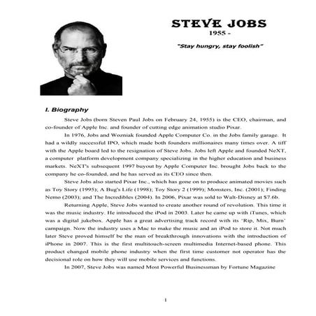 Leadership - Steve Jobs | PDF