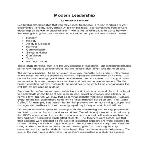 Leadership | PDF