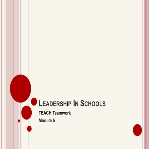 Teach Teamwork Leadership | PPTX | Professional School | Postgraduate ...