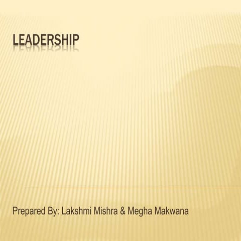 Motivation & Leadership in management | PPTX
