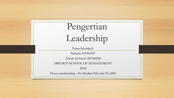 Leadership | PPT