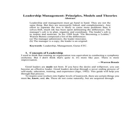 Leadership Explained (Be, Know, Do model) | PPTX