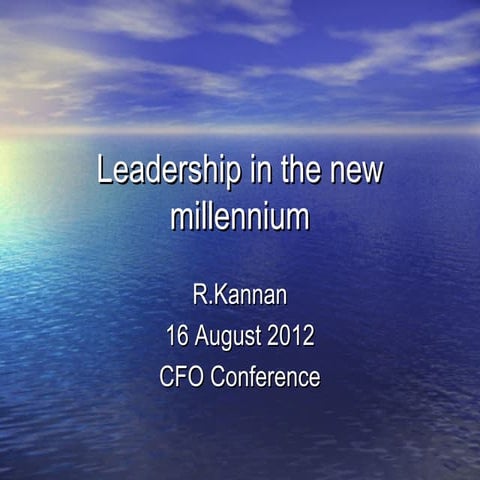 Leadership for the new Millennium | PPT