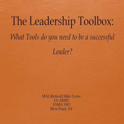 Leadership Toolbox | PPT