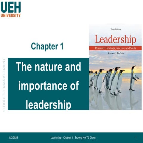 The nature and importance of leadership. | PDF
