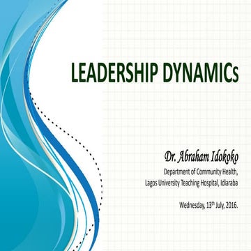 leadership-dynamics-by-idokoko-a-b.pdf by | PDF | Executive Leadership ...