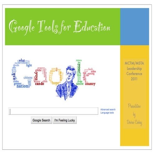 Exploring Google Tools | PPT