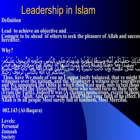 Leadership in Islam | PPT