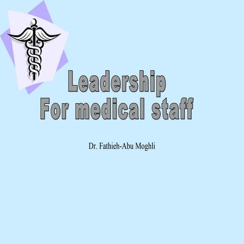 Leadership in healthcare | PPT