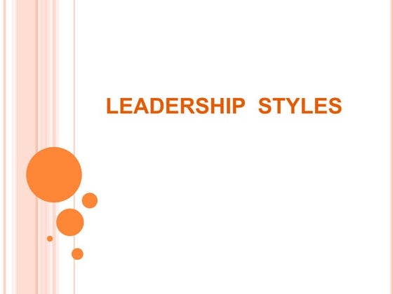 Leadership styles | PPT