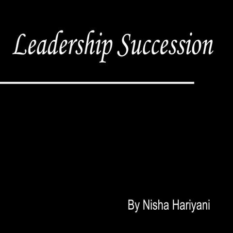 leadership succession | PPT