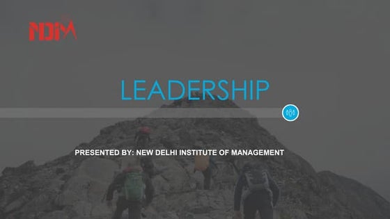 leadership ppt final.pdf | Executive Leadership & Management | Business