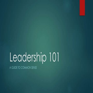Leadership 101 | PPTX